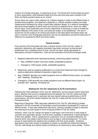 Alte Can-Do Statements | PDF