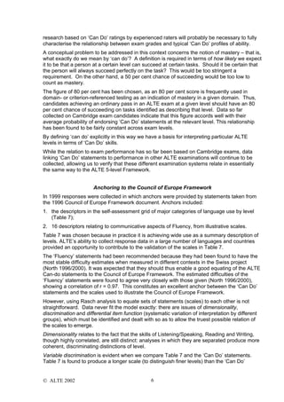 Alte Can-Do Statements | PDF