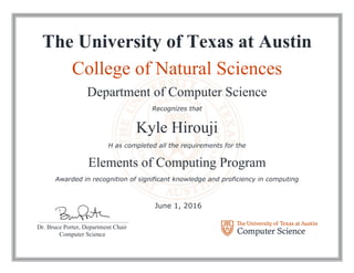 Elements of Computing certificate | PDF