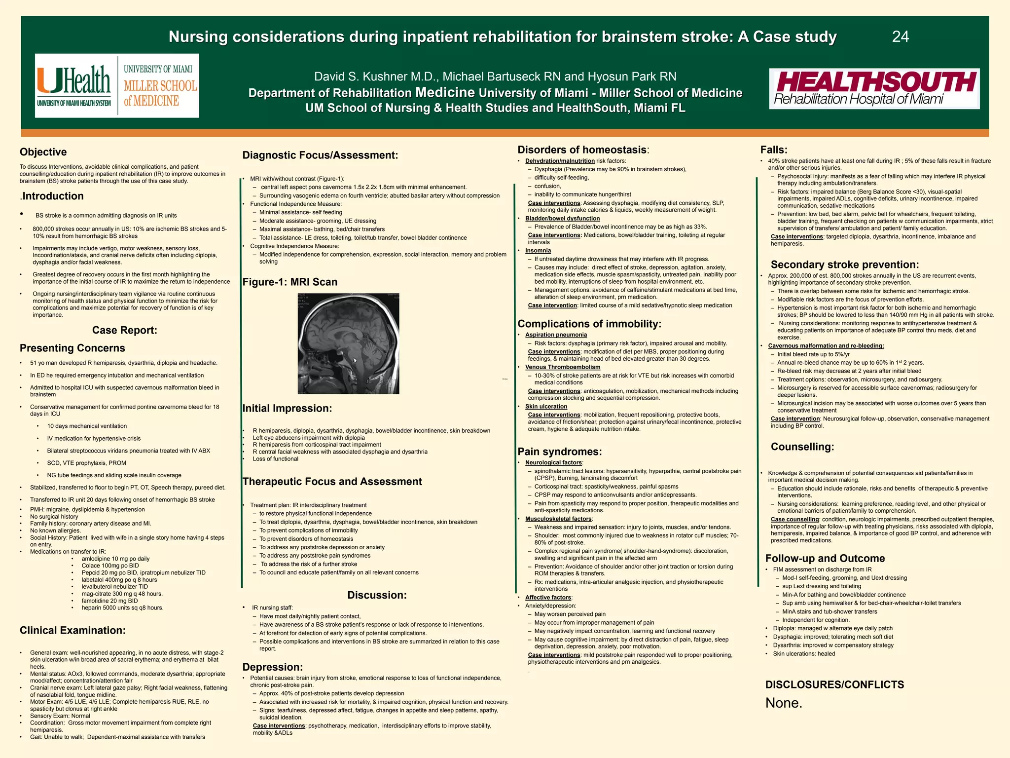 Poster ARN 2014 brainstem stroke cavernoma case study (1) | PPT