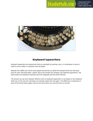 28927346-Typewriters | PDF | Desktop Publishing | Computer Software and Applications