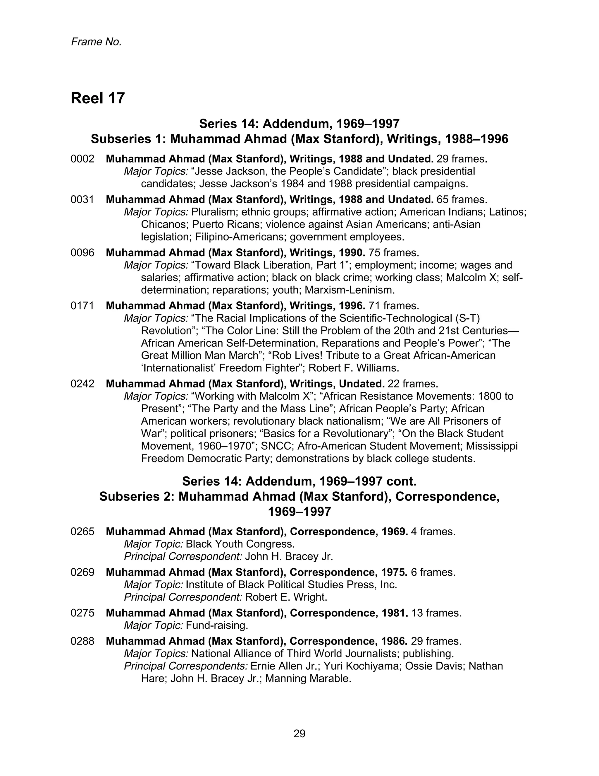Maxwell Stanford, the RAM 1962-1969 and the Black Power Movement | PDF