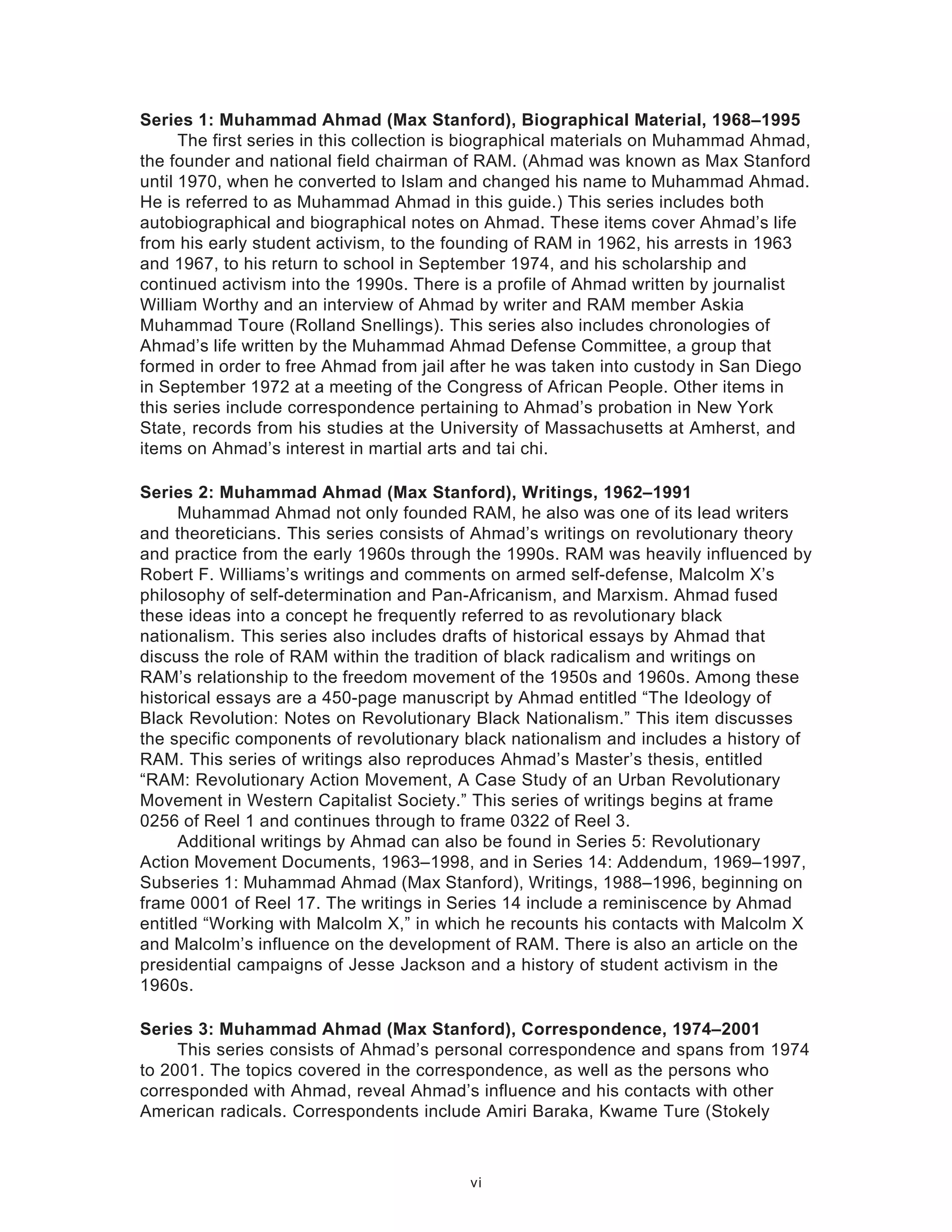Maxwell Stanford, the RAM 1962-1969 and the Black Power Movement | PDF