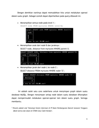 Kecerdasan Buatan: Menyimpan graph dalam sebuah database MySQL | PDF