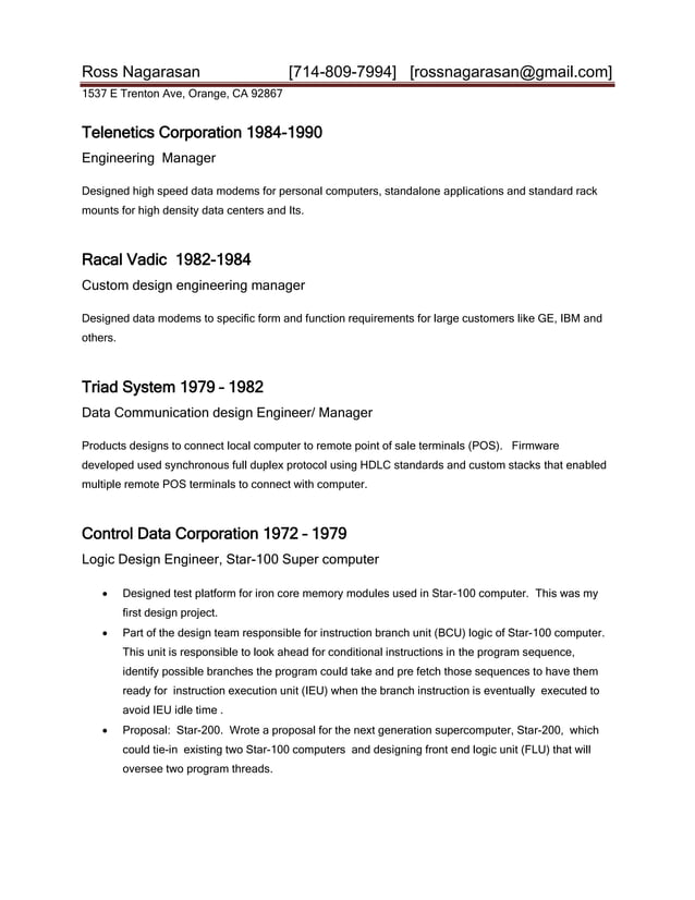 ResumeRossNagarasan | PDF
