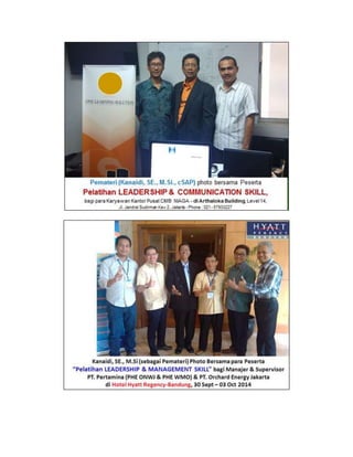 Silabus Pelatihan "The Power of LEADERSHIP and SUPERVISORY Skill for Manajer & Supervisor". | DOCX