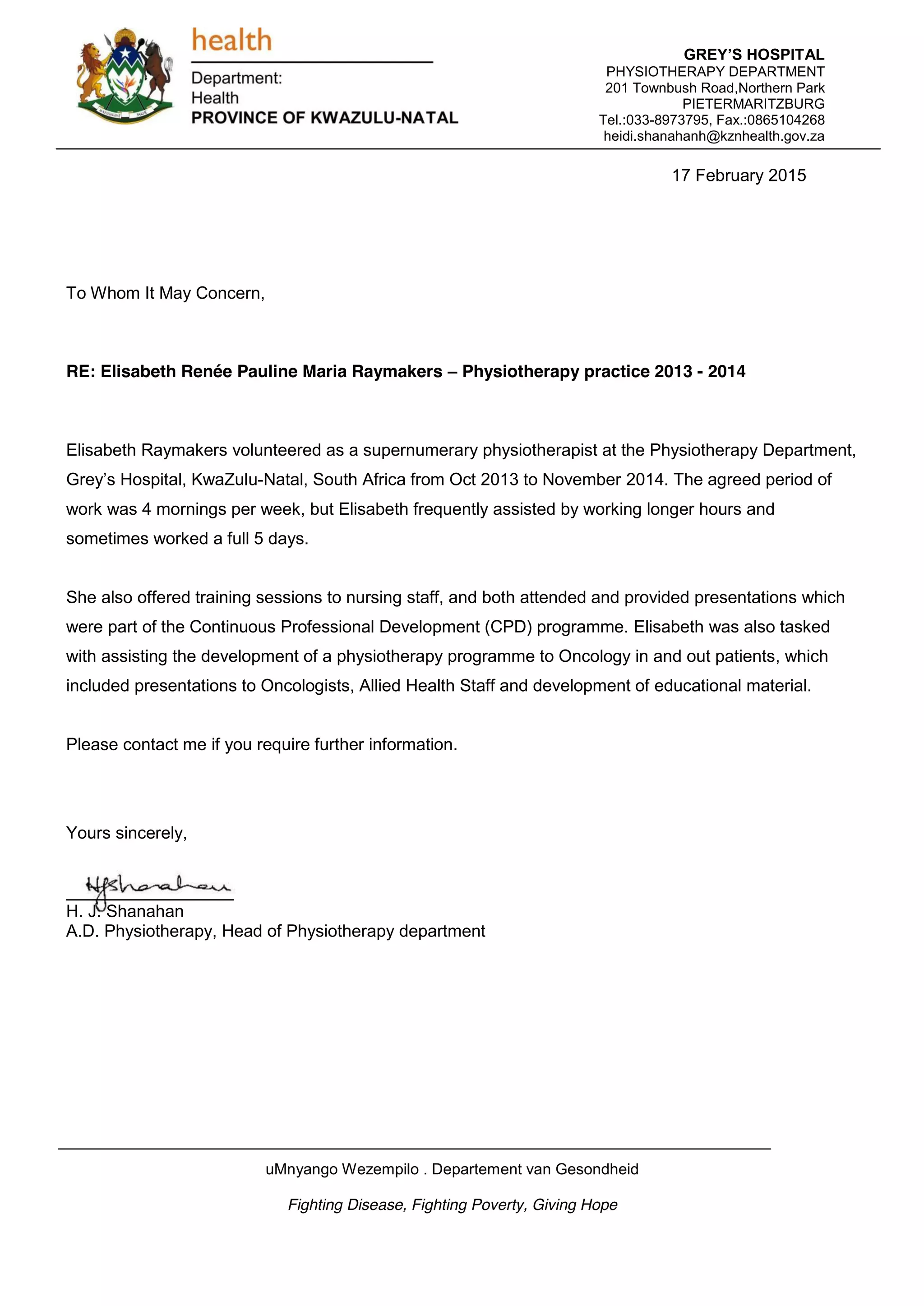 letter of service | PDF