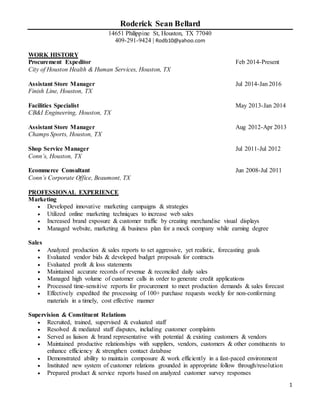 Roderick Sean Bellard - Resume | PDF