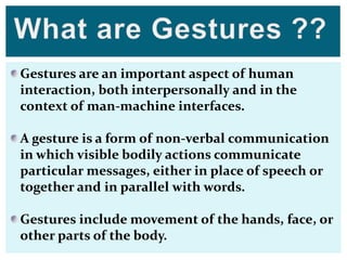 ppt of gesture recognition | PPTX