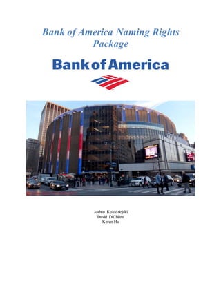 Bank of America Naming Rights Package | DOCX