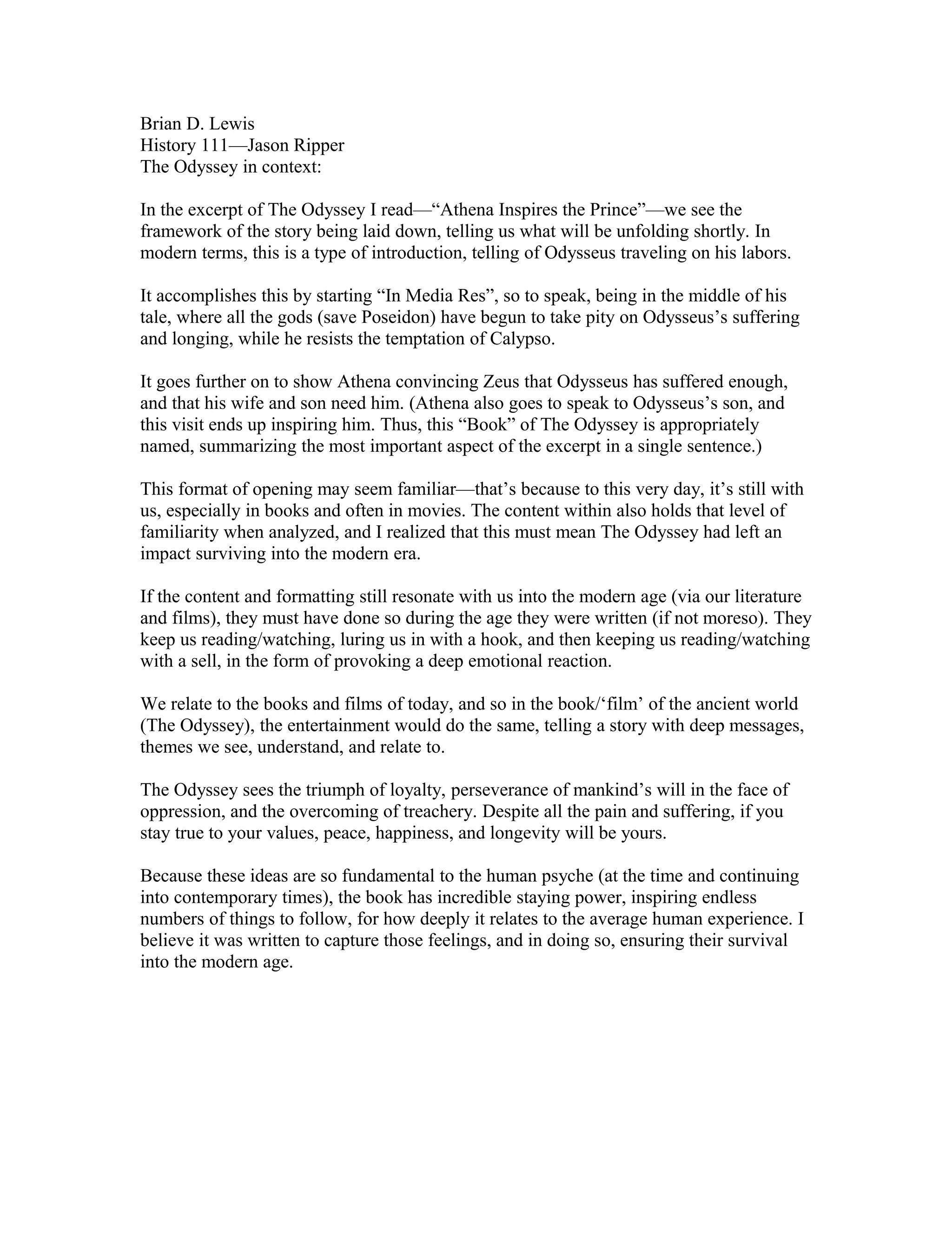 The Odyssey in context | DOC