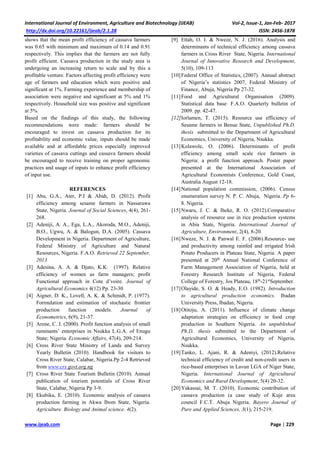 analysis and determinants of profit efficiency of cassava farmers | PDF | Agriculture | Industries