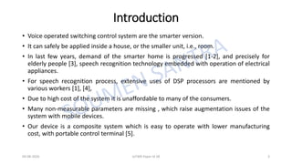 A Novel Real Time Home Automation System with Google Assistance Technology | PPT