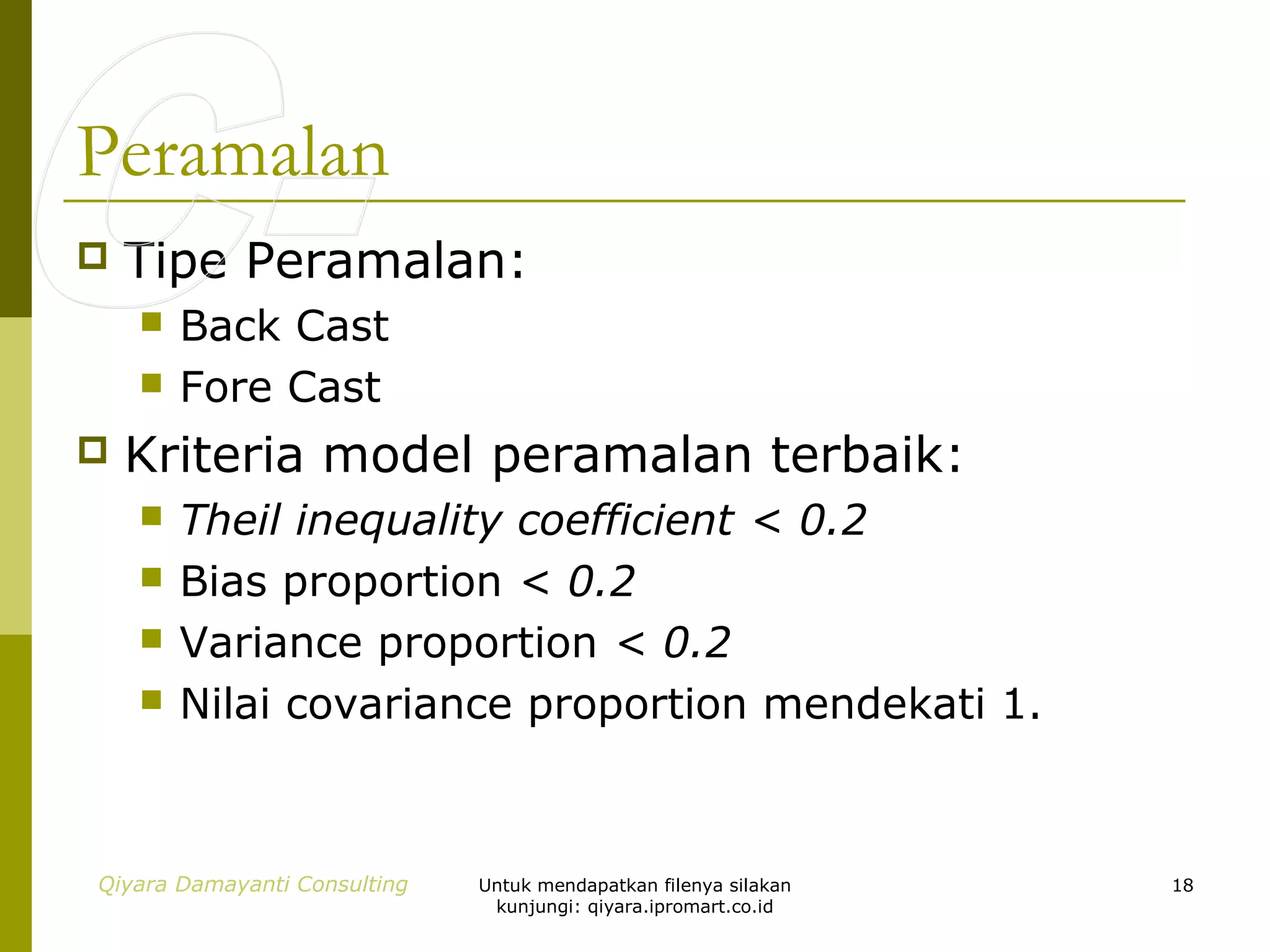 Modul Tutorial Arima | PPT