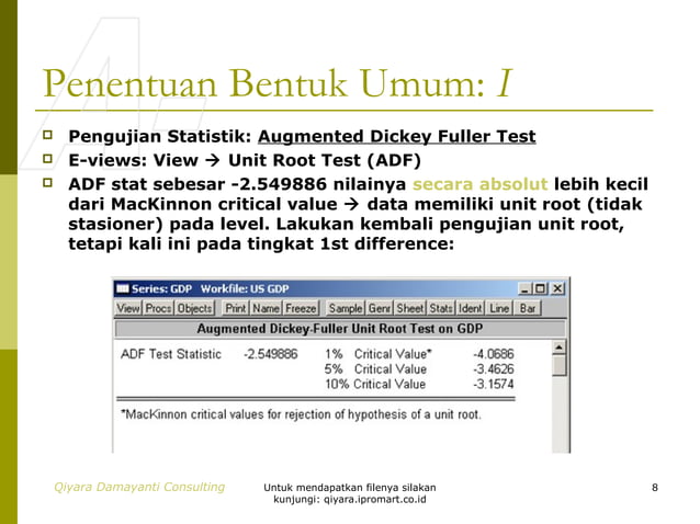 Modul Tutorial Arima | PPT