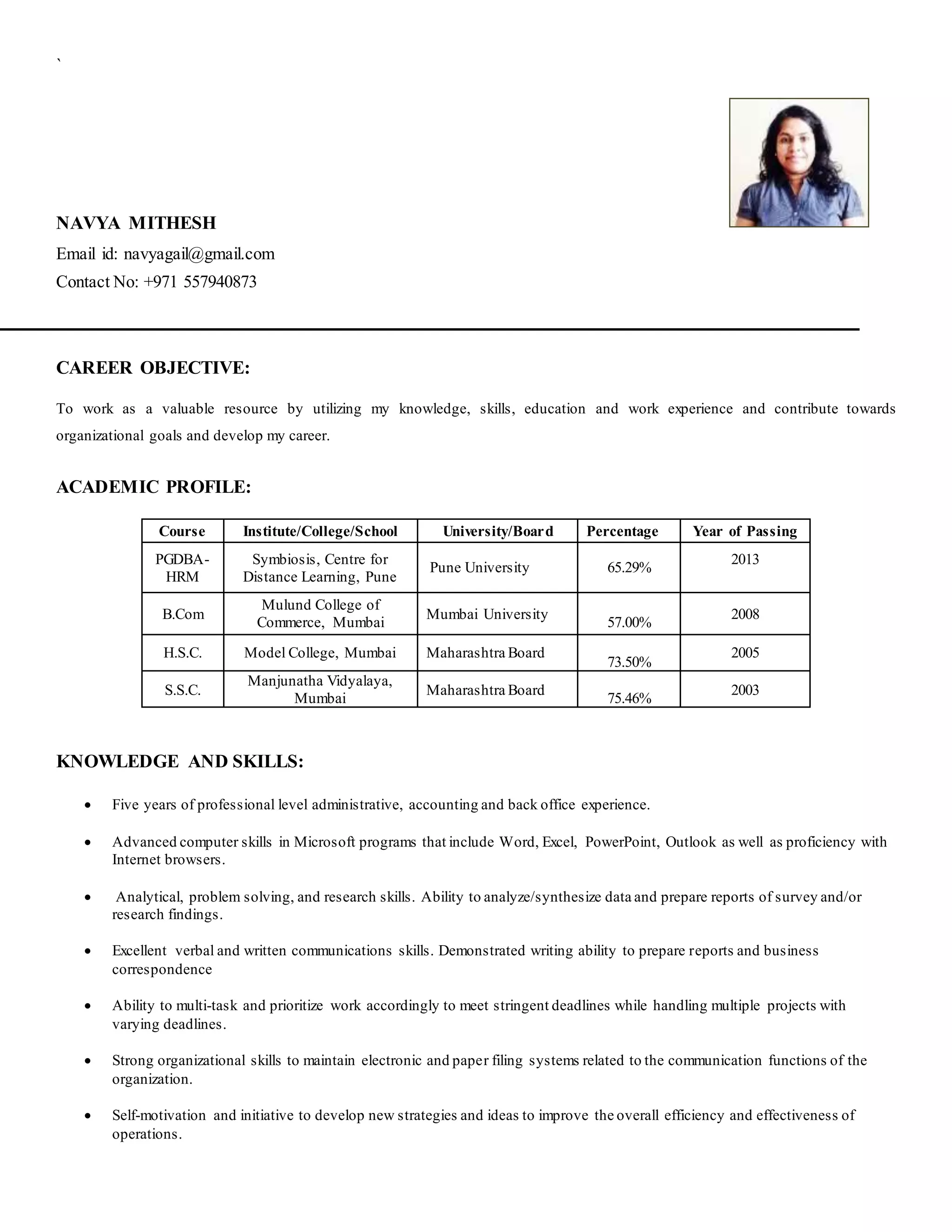 Resume _Navya_Admin | DOCX