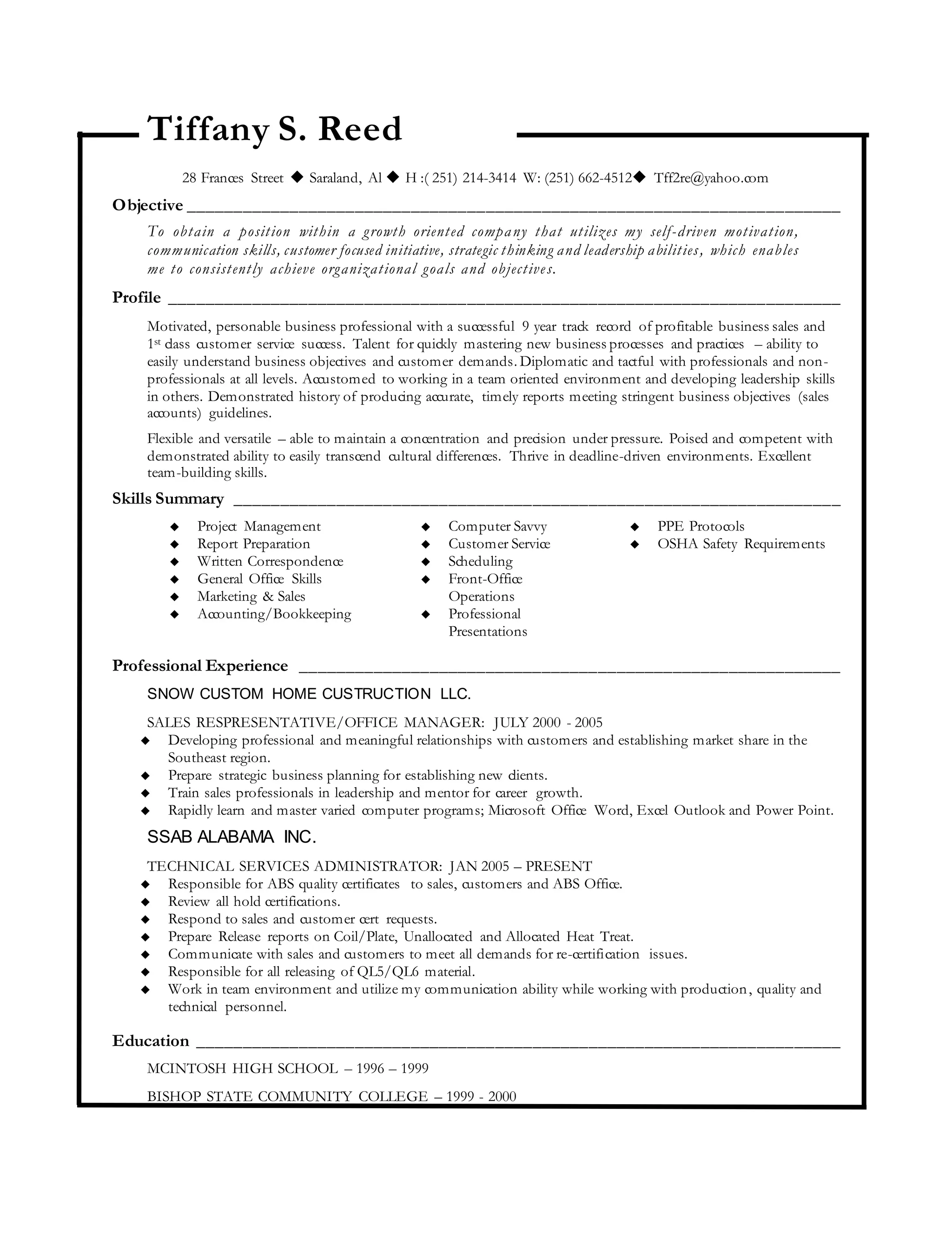 Tiff.Tiff resume | DOCX