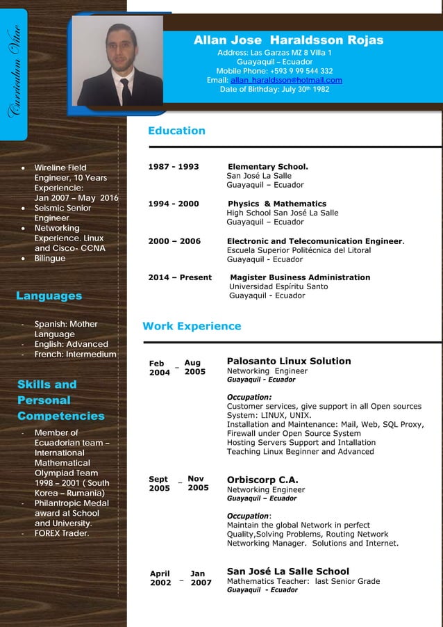 ALLAN JOSE HARALDSSON ROJAS _ CV _ ENG_Jan 2017 | PDF