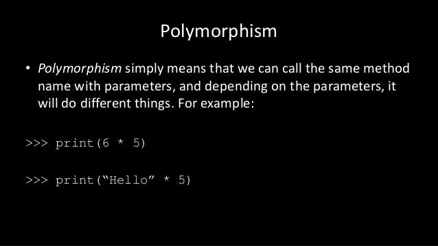 Python: Polymorphism
