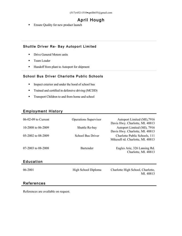 April Resume | PDF