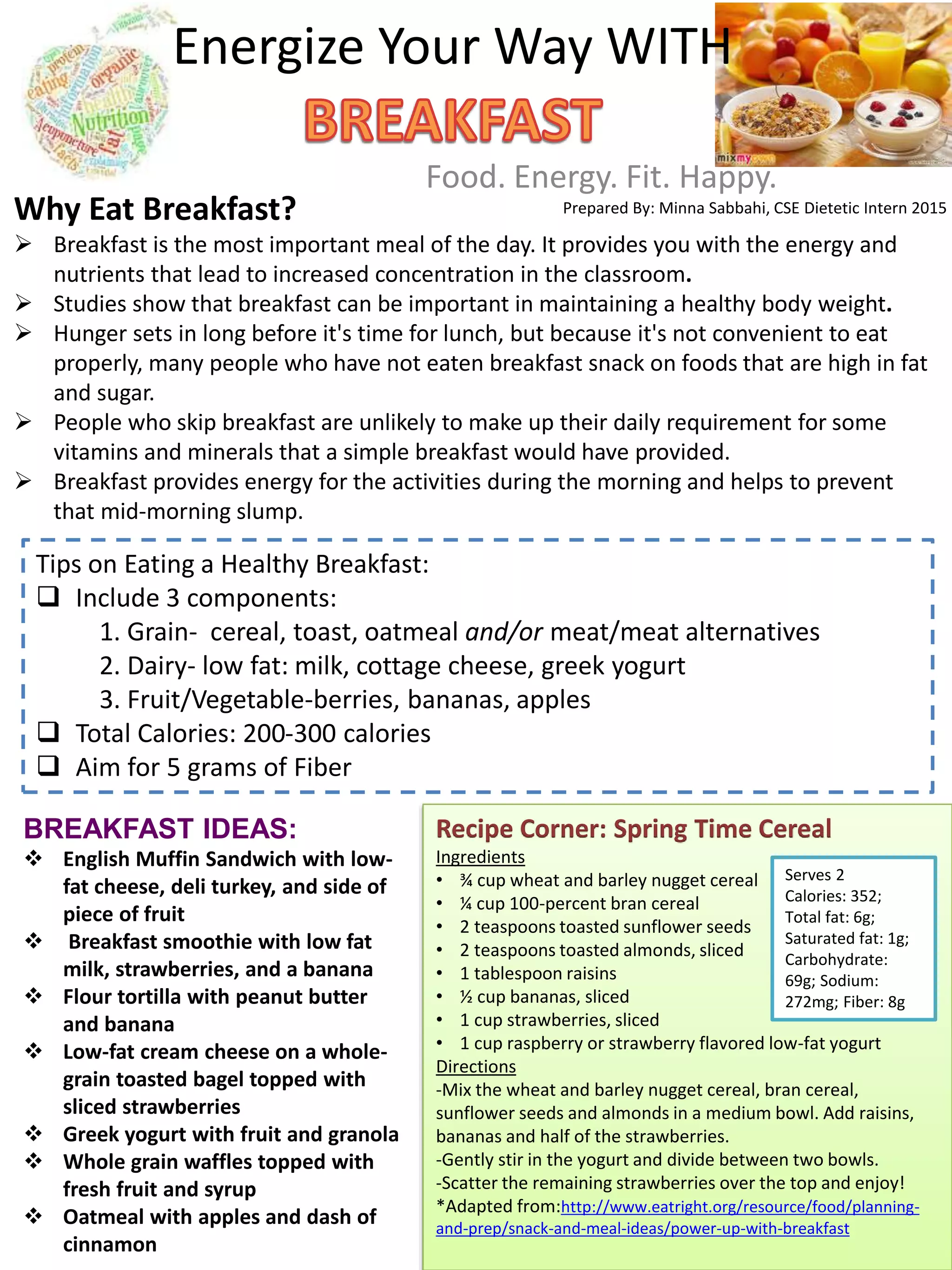 Energize Your Way WITH BREAKFAST | PPTX