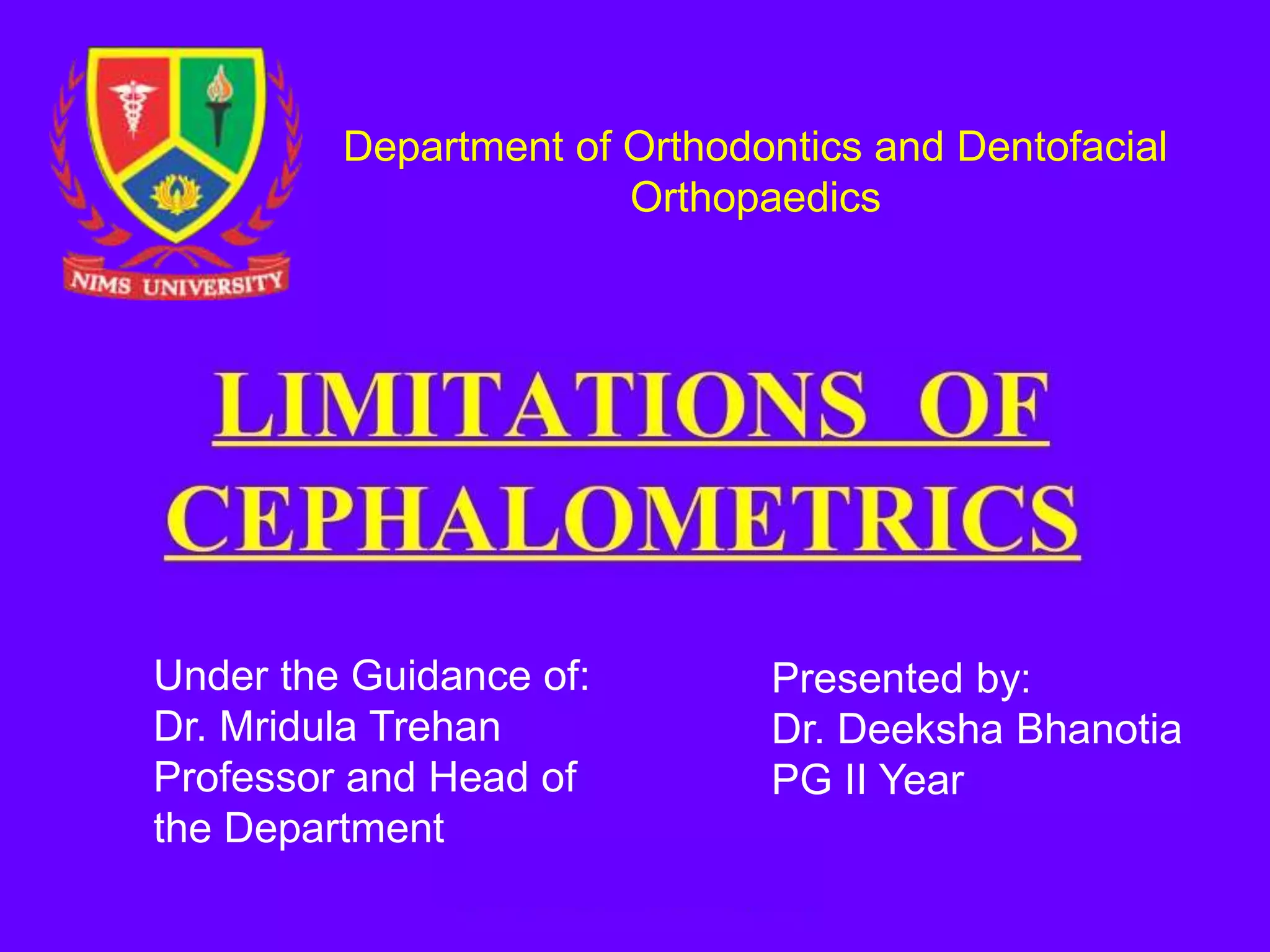 Errors in Cephalometry | PPTX | Dental Health | Diseases and Conditions