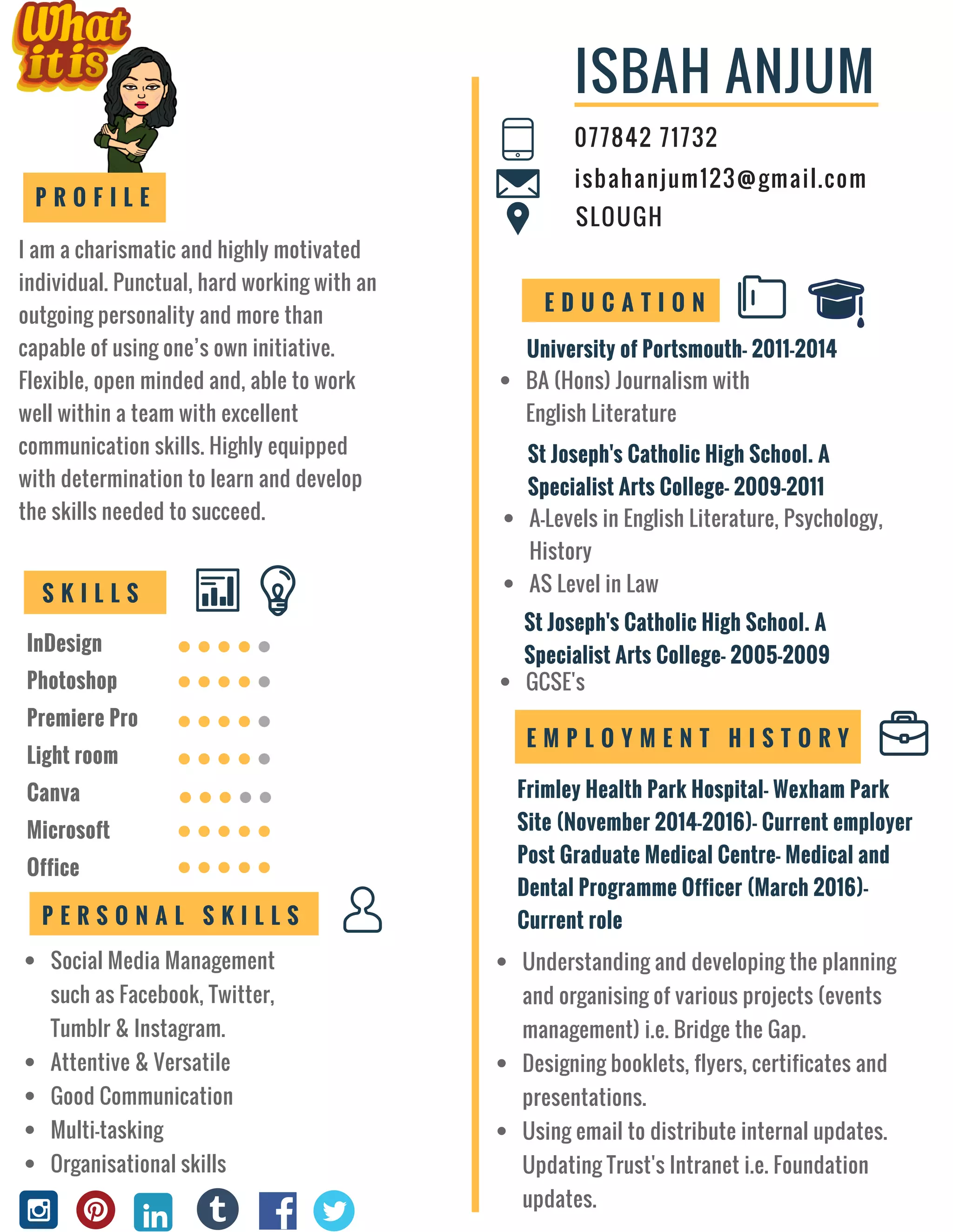 Isbah Anjum CV 8 | PDF