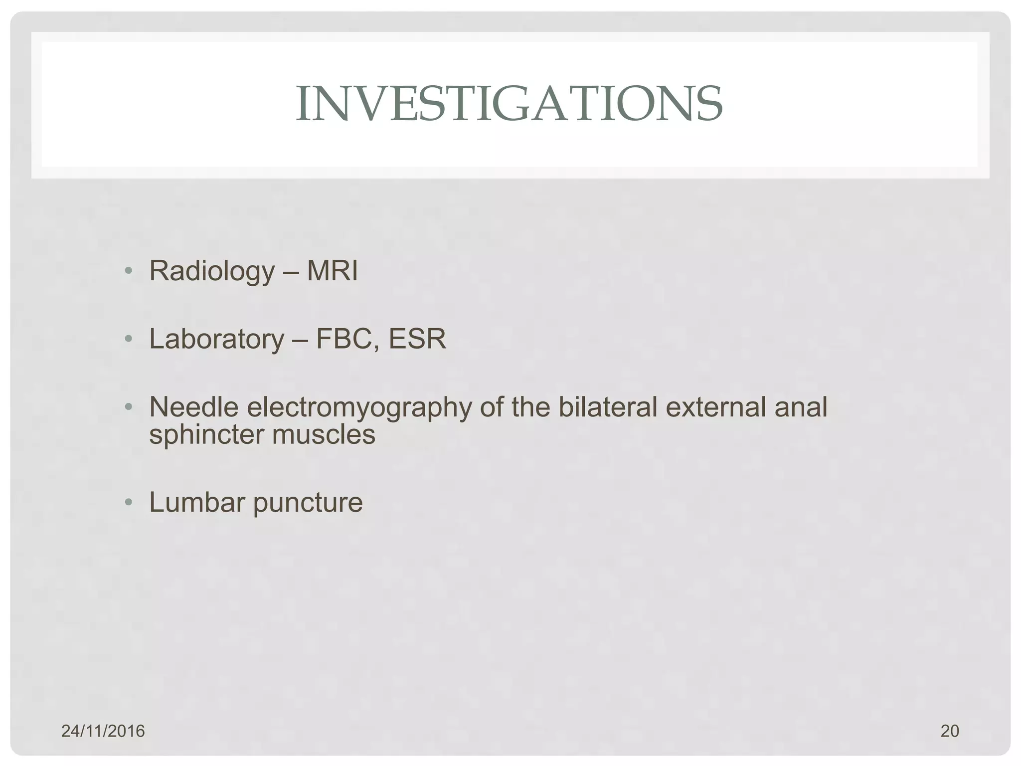 CAUDA EQUINA VS CONUS MEDULLARIS SYNDROME | PPTX