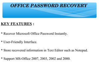 28d6 office password recovery | PPT