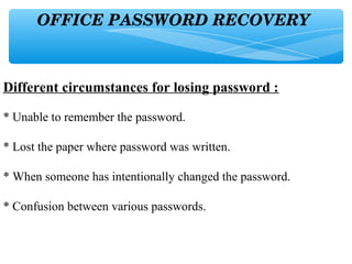 28d6 office password recovery | PPT