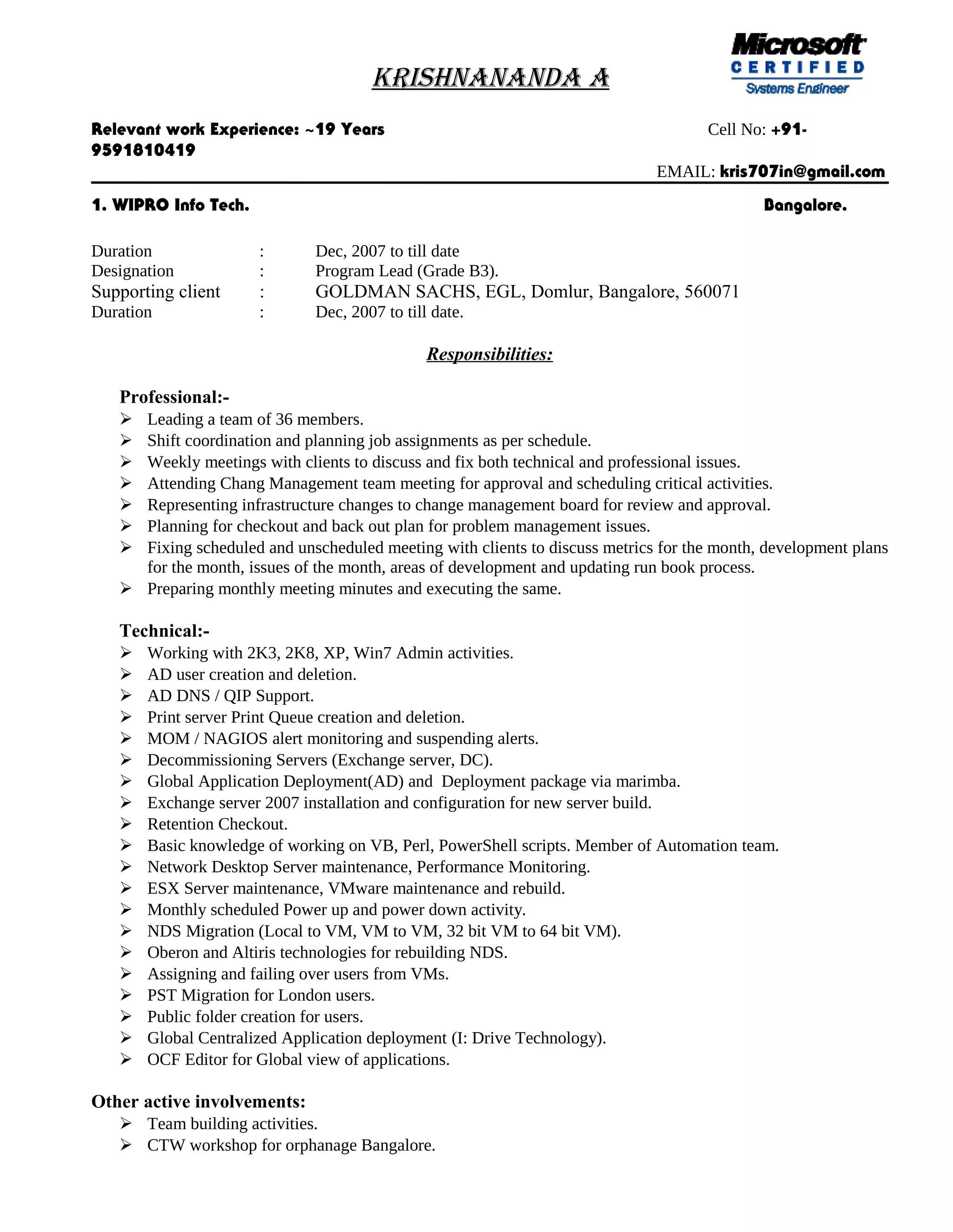 krishnananda's profile-v-3A | PDF