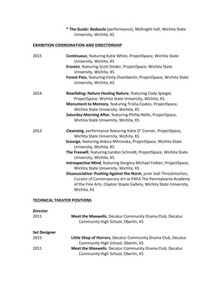 Anthony Marshall Art Resume | PDF