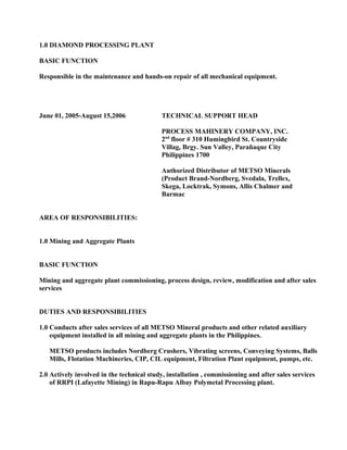 revised bio data miles | DOC