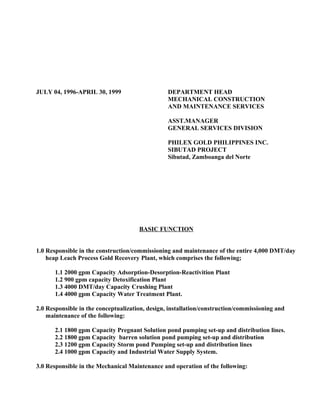 revised bio data miles | DOC