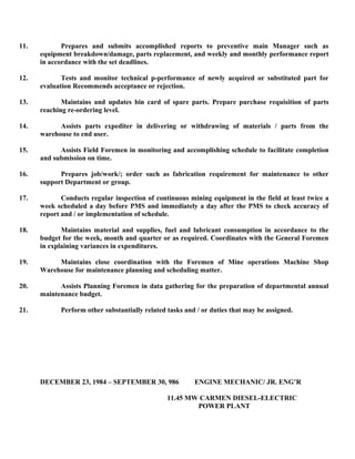 revised bio data miles | DOC