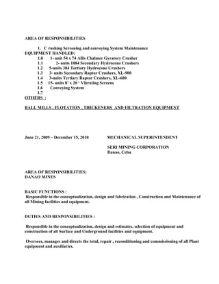 revised bio data miles | DOC