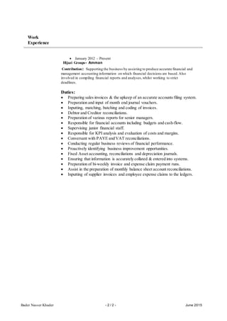 Bader_Curriculum_Vitae_June 2016 | PDF