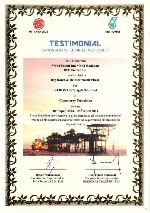 Baronia Certificate-Faizul | PDF