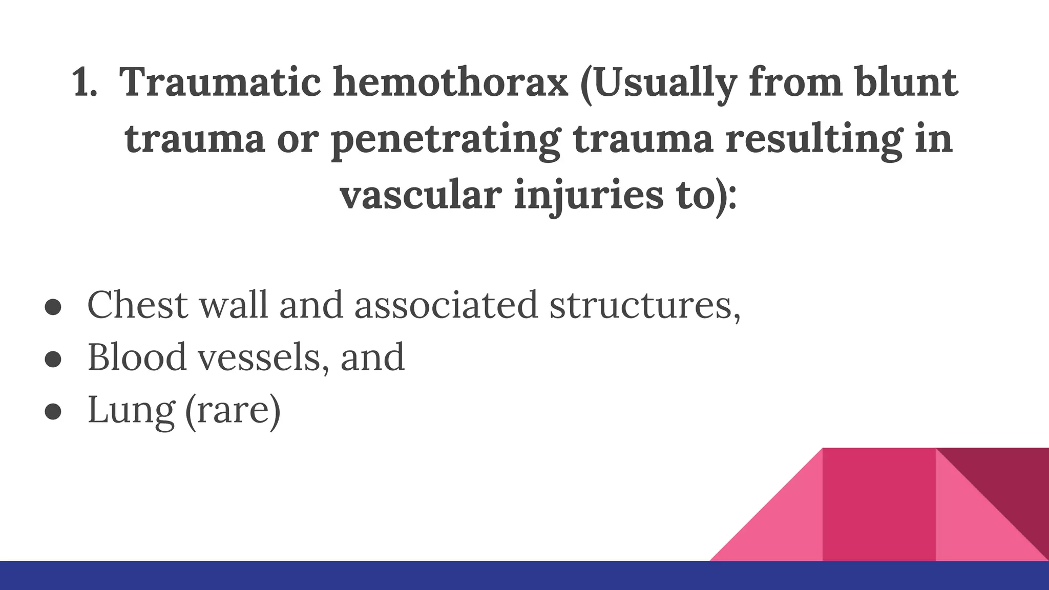 massive hemothorax | PPTX