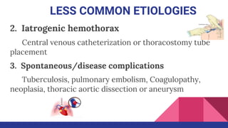 massive hemothorax | PPTX