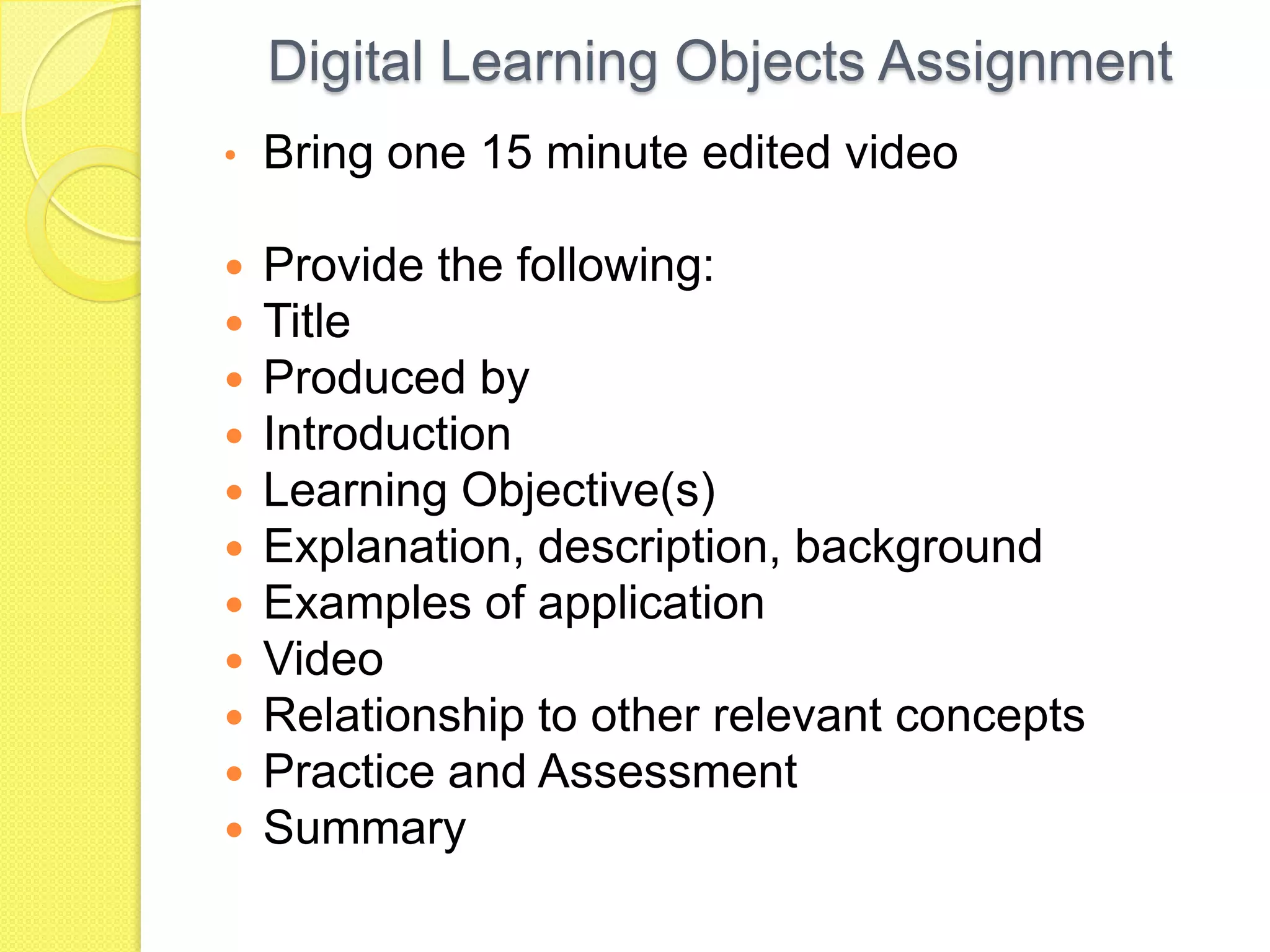 28 digital learning objects | PPTX