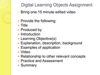 28 digital learning objects | PPTX