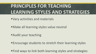 learning style and strategies | PPTX