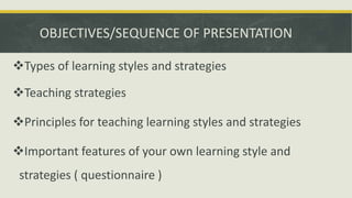 learning style and strategies | PPTX