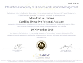 Certificate - IABFM - CEPA | PPT
