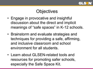 GLSEN PPT - Safe Space Workshop 03.17.16
