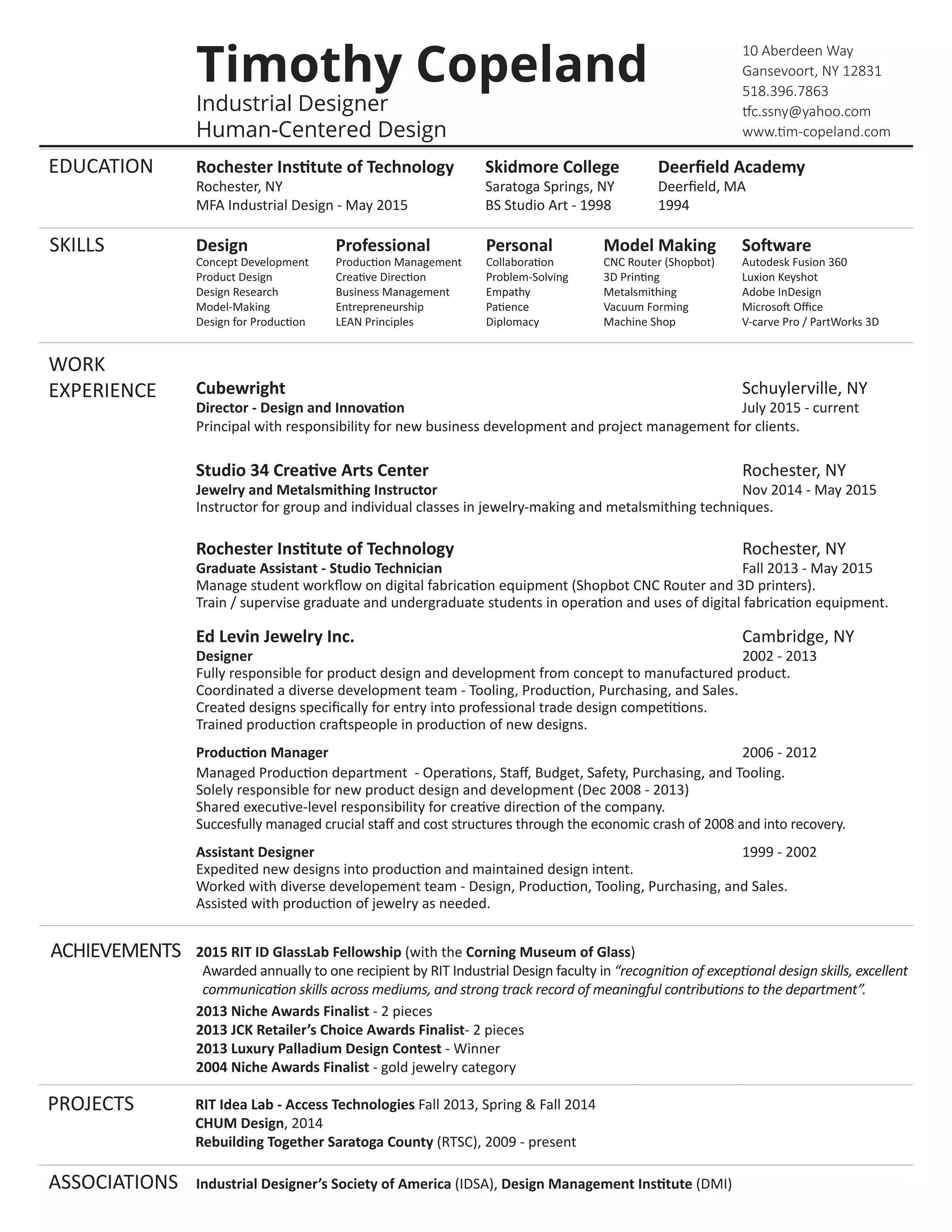 Timothy Copeland Resume | PDF