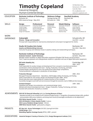 Timothy Copeland Resume | PDF