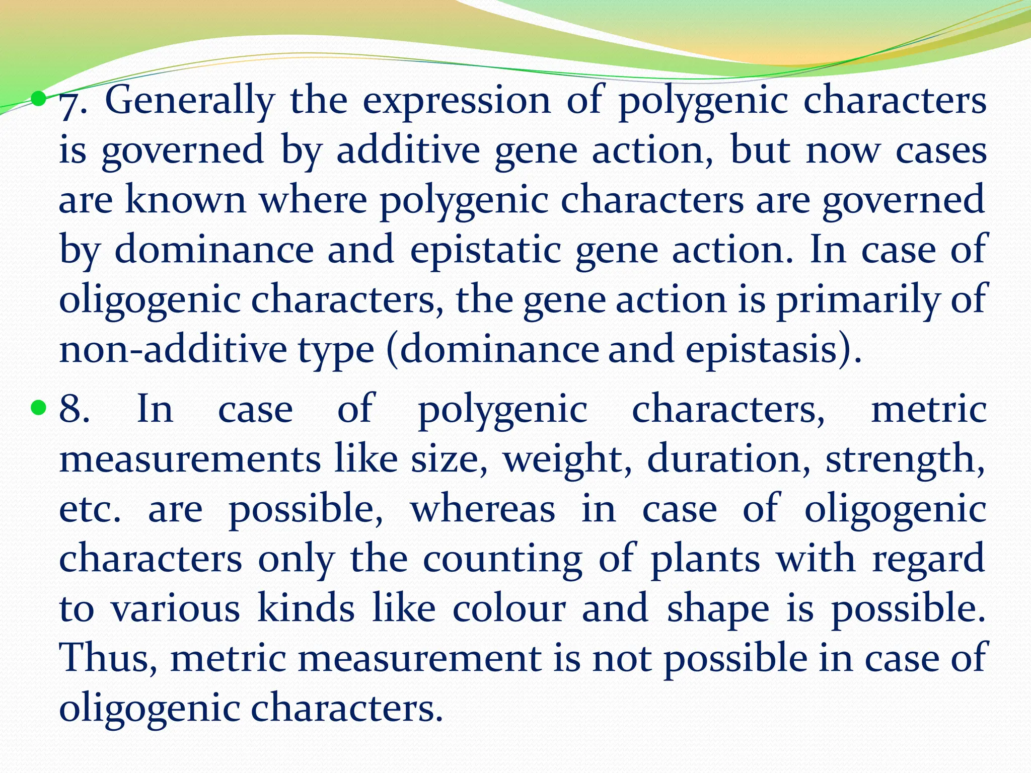 Polygenic inheritance in plants and horticulture and agriculture .pdf