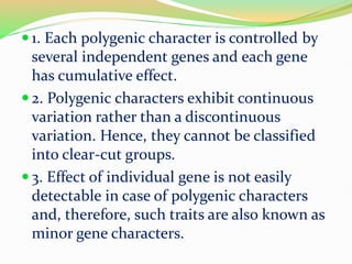 Polygenic inheritance in plants and horticulture and agriculture .pdf